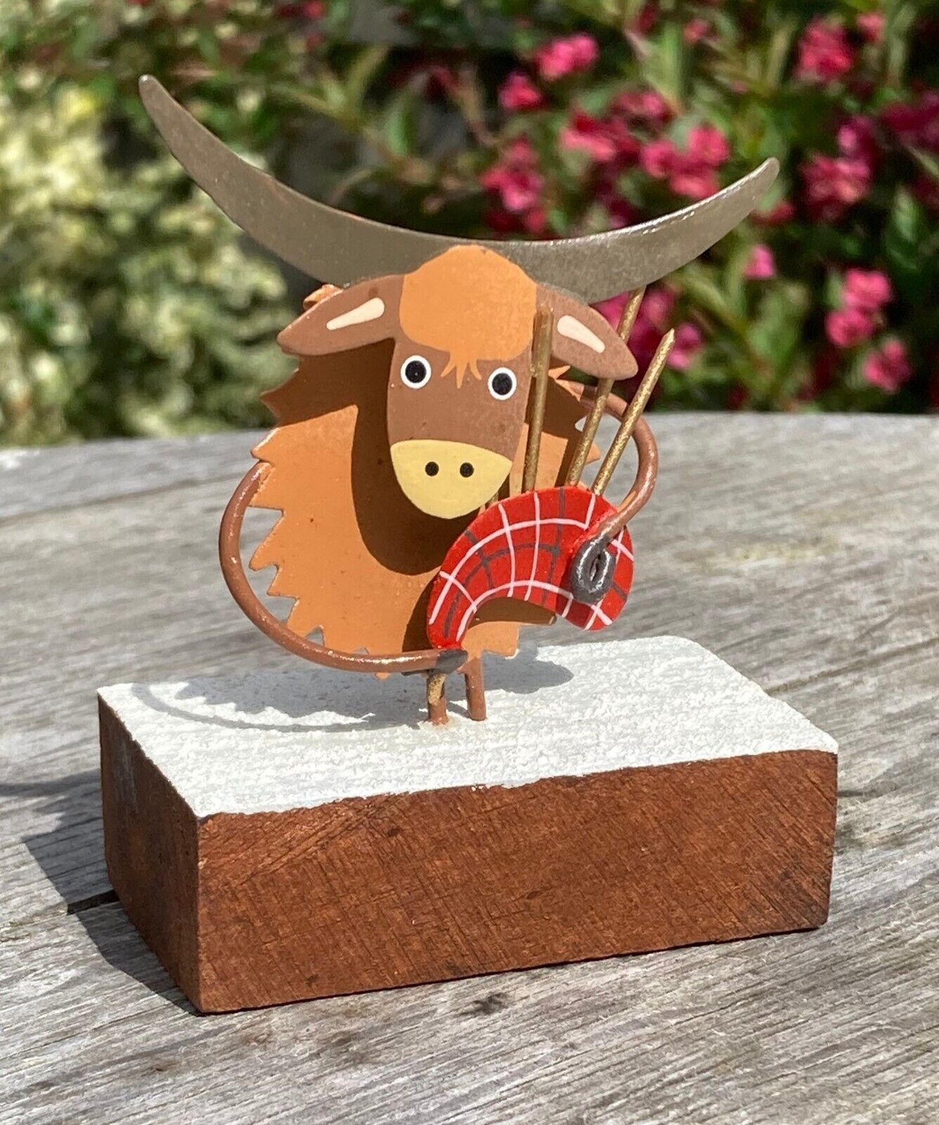 Bagpiping Highland Cow / Coo by Shoeless Joe Tartan Piper Christmas ...