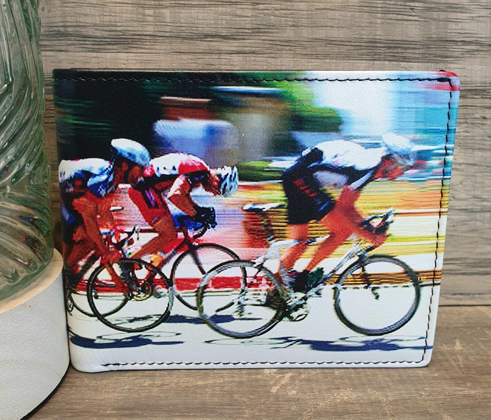 Golunski Retro 'Cyclists' Men's Wallet. Leather. RFID. Bifold. Bike ...